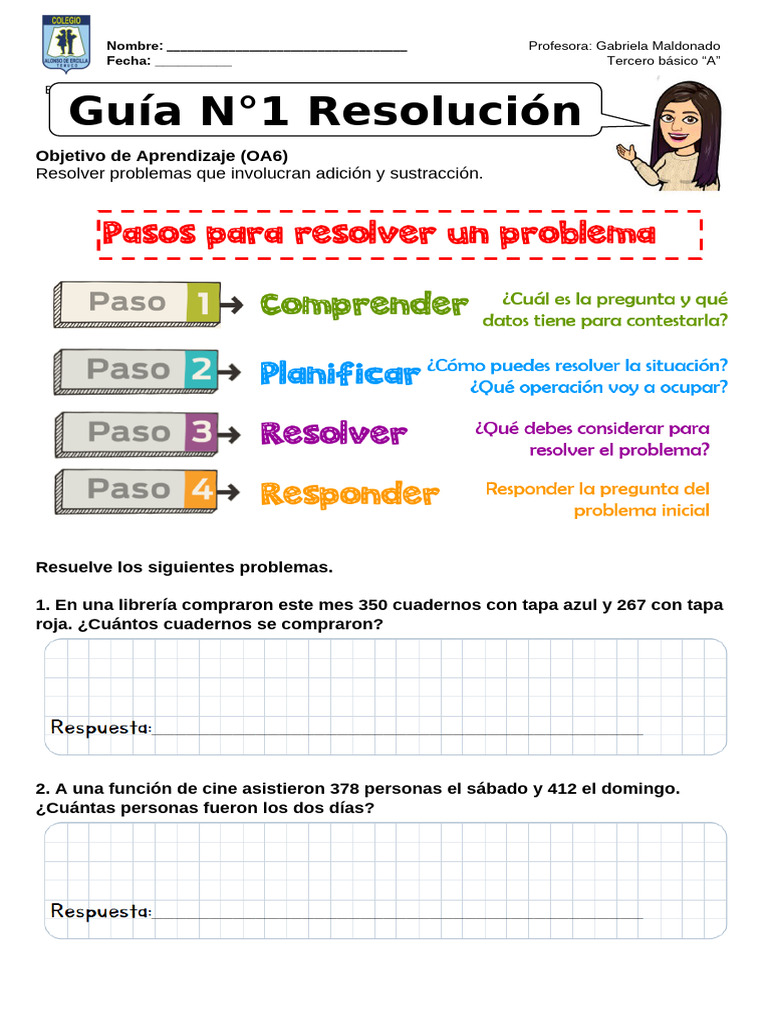 Guía N°1 Resolución de Problemas 2do Semestre | PDF