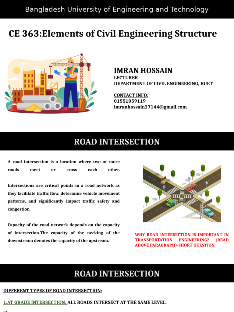 Types and Importance of Road Intersections | PDF | Intersection (Road ...