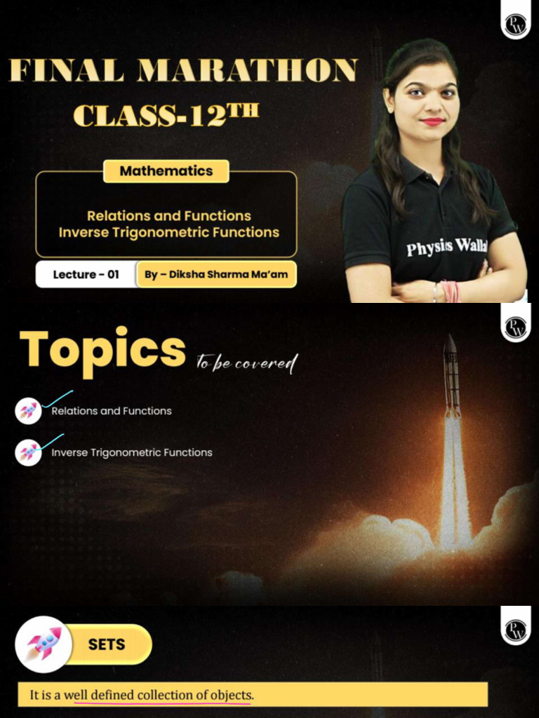 CLASS 12 MARATHON (Relations & Functions & ITF) .. - Compressed | PDF