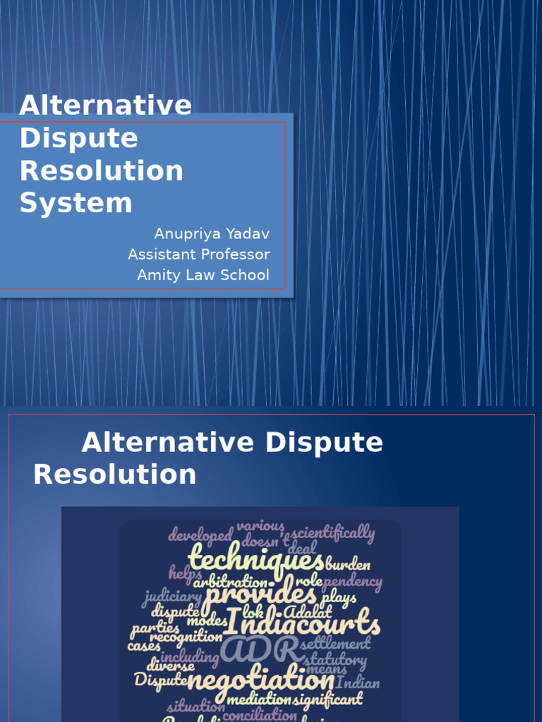 Alternative Dispute Resolution System | PDF | Alternative Dispute Resolution | Arbitration