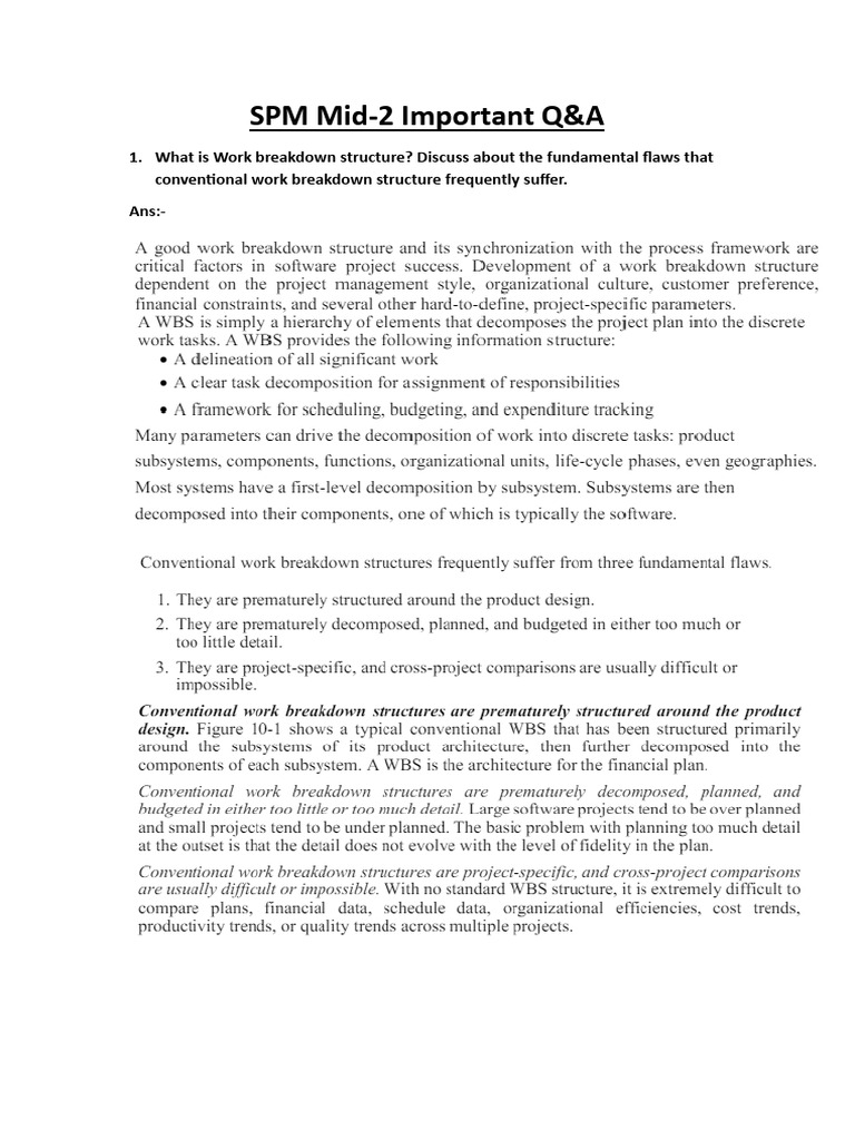SPM Mid-2 Important Q&A | PDF