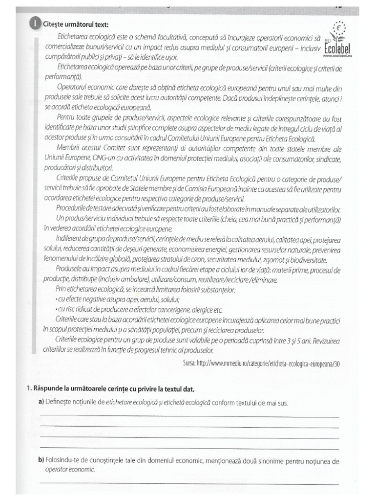 Fișă de Lucru | PDF