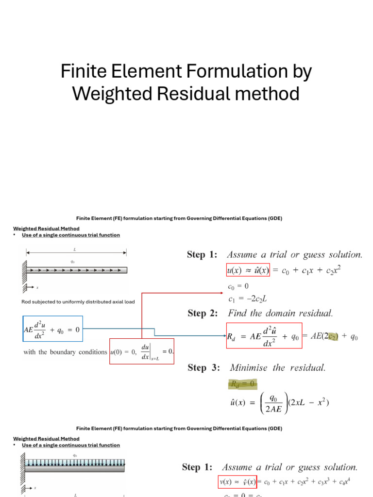 18-Weighted Residual Formulation and Weak Formulation-10-02- (1) | PDF | Finite Element Method ...