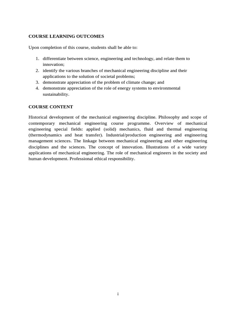 TSU _ MEE 101 | PDF | Engineering | Mechanical Engineering