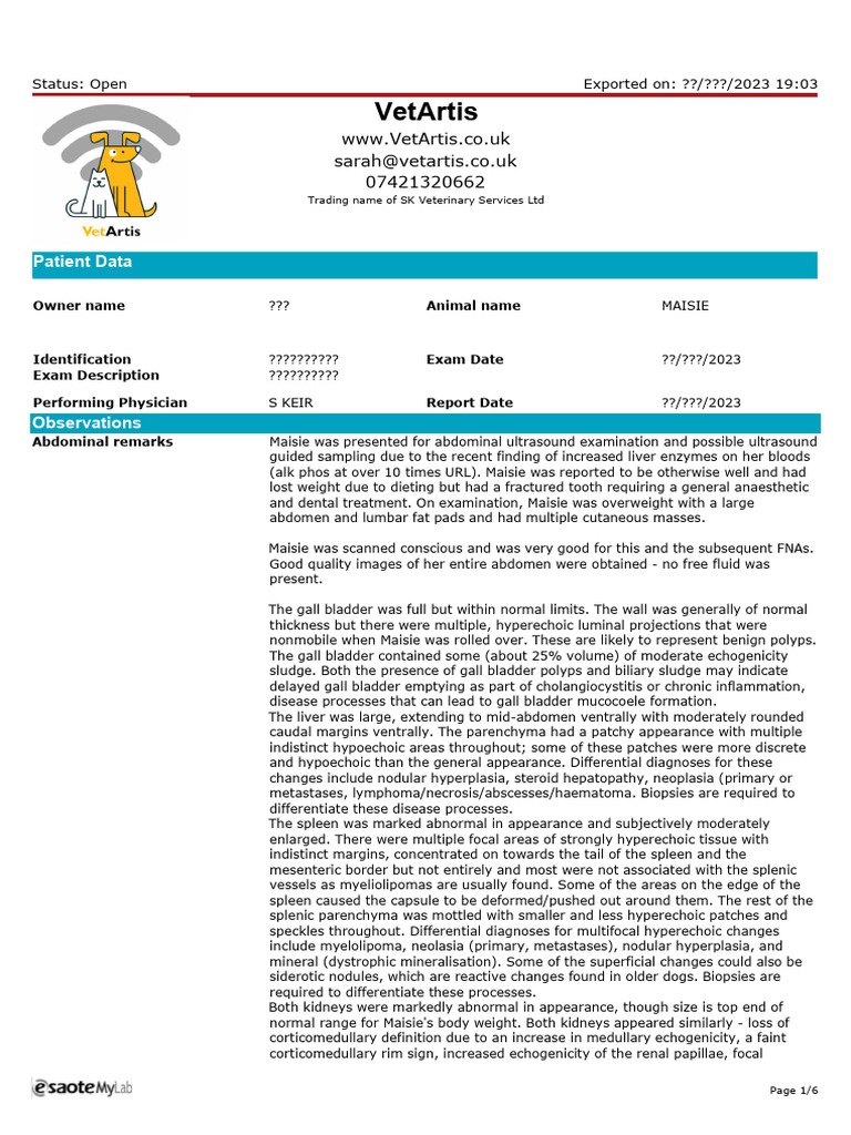 Sample-abdominal-ultrasound-report-1 | PDF | Gallbladder | Kidney