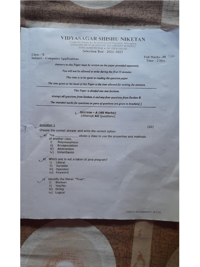 VSN Selection Computer X | PDF