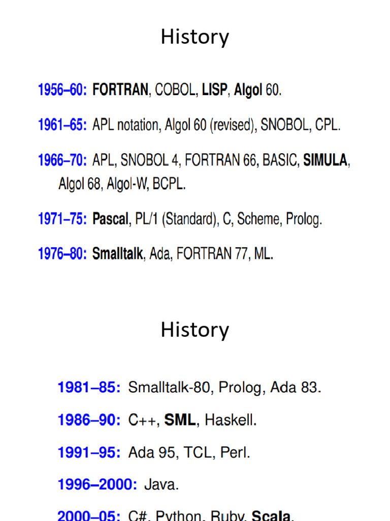 Chapt 2 Evolution of Prog Languages | PDF