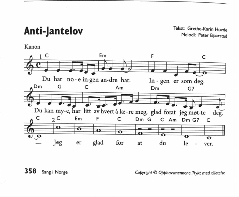 Du har noe ingen andre har (Anti jantelov) | PDF