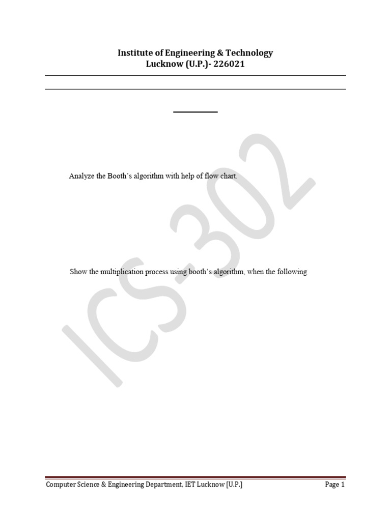 Assignment 1 (ICS 302) | PDF