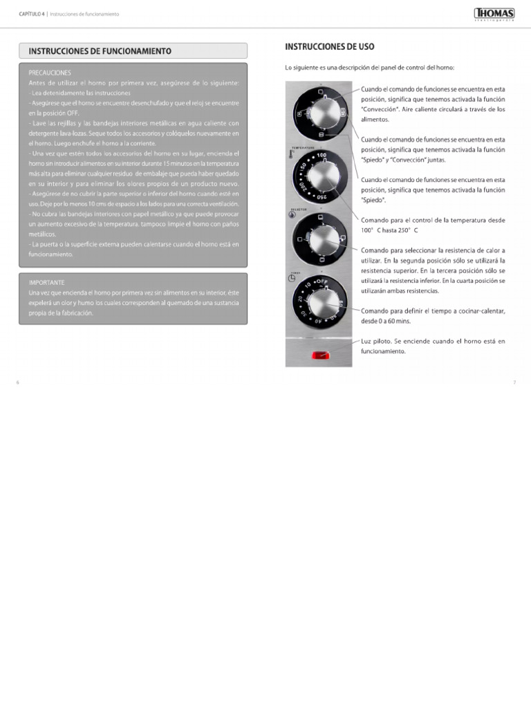 Manual de usuario Thomas TH-60I (10 páginas) 2 | PDF