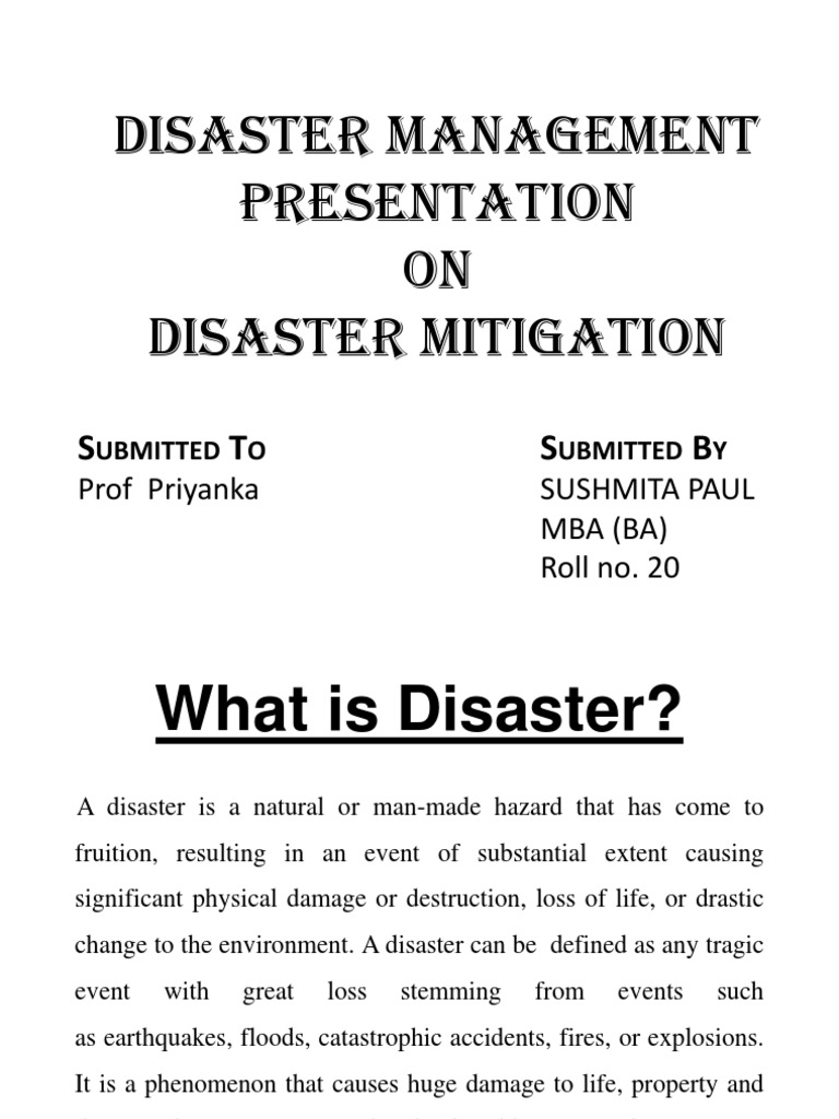 Disaster Mitigation | Emergency Management | Flood