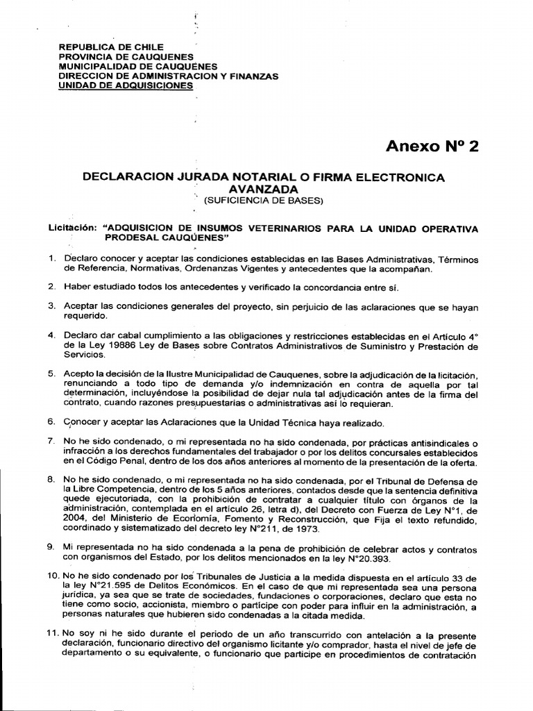 ANEXO_2_DECLARACION_JURADA | PDF