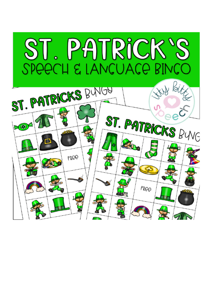 StPatricksDaySpeechLanguageBingoFREEBIE 1 | PDF