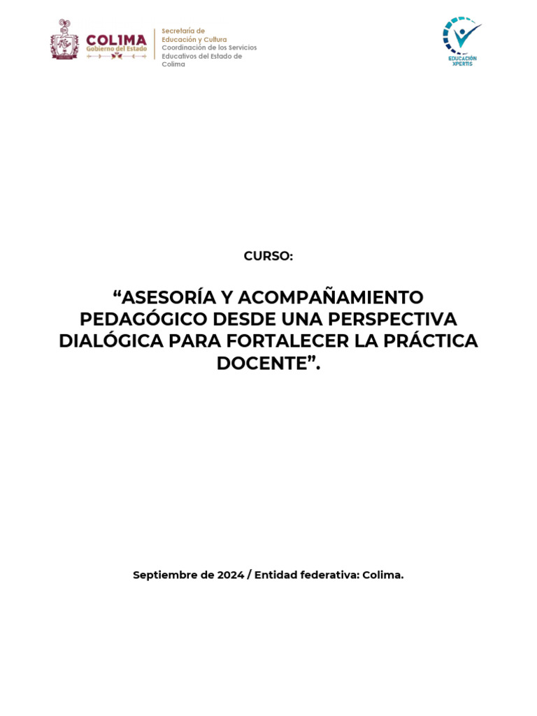 9 Curso Asesoría y Acompañamiento Pedagógico Desde Una Perspectiva Dialógica para Fortalecer La ...