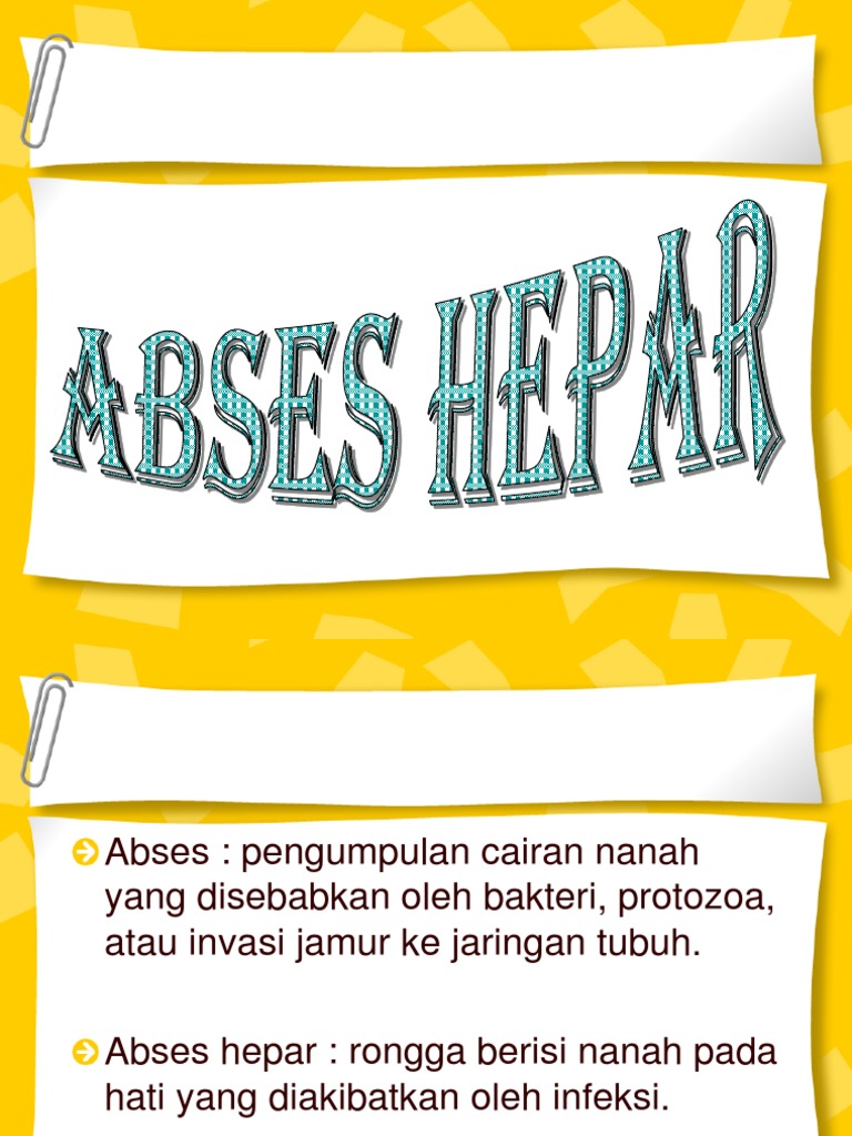 Abses Hepar | PDF | Kesehatan Holistik | Sains & Matematika
