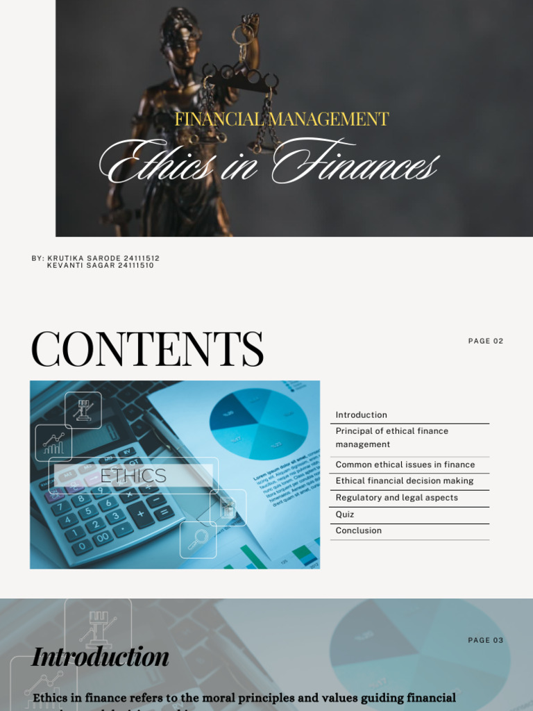 Ethics in Finances | PDF | Regulatory Compliance | Sarbanes–Oxley Act