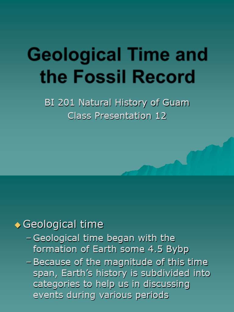 Geological Time Fossil Record | PDF | Geologic Time Scale | Geology