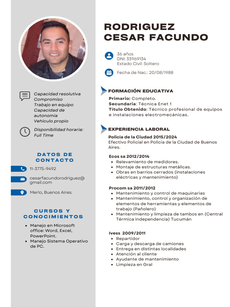 CV Facundo Rodriguez | PDF