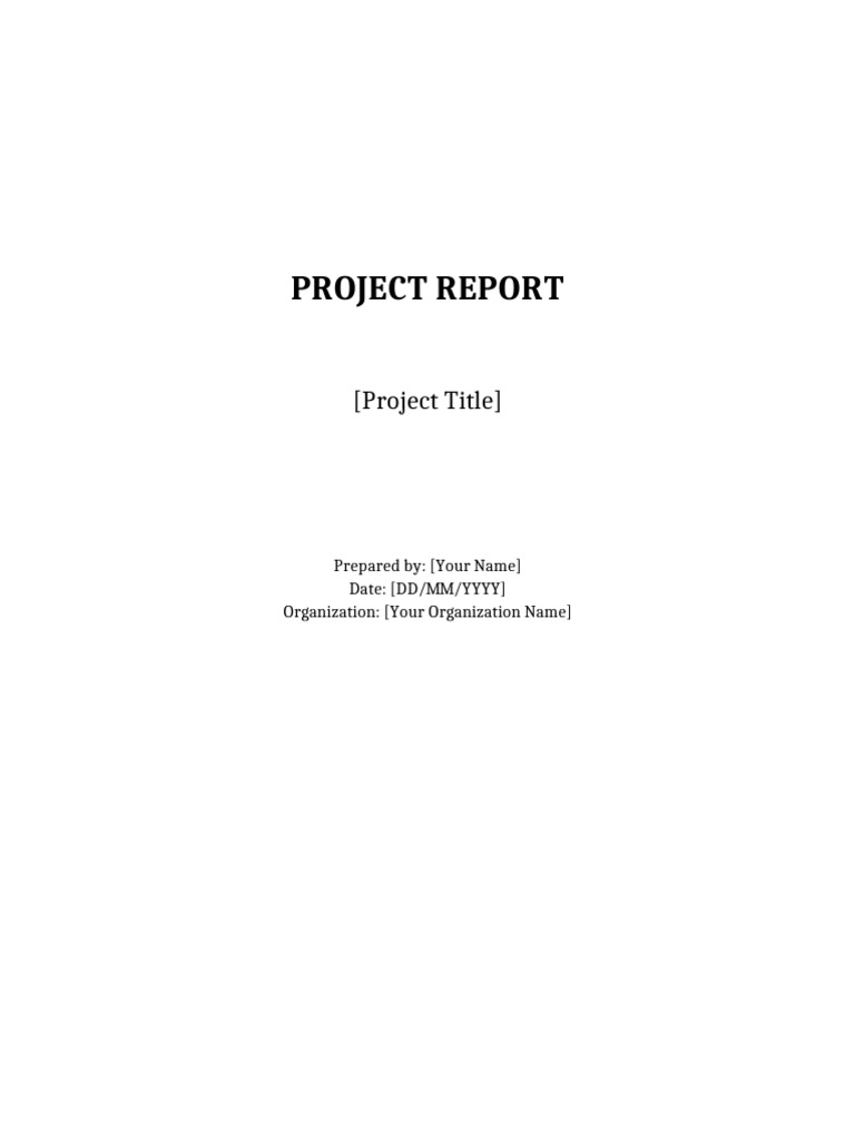 Project Report Template | PDF
