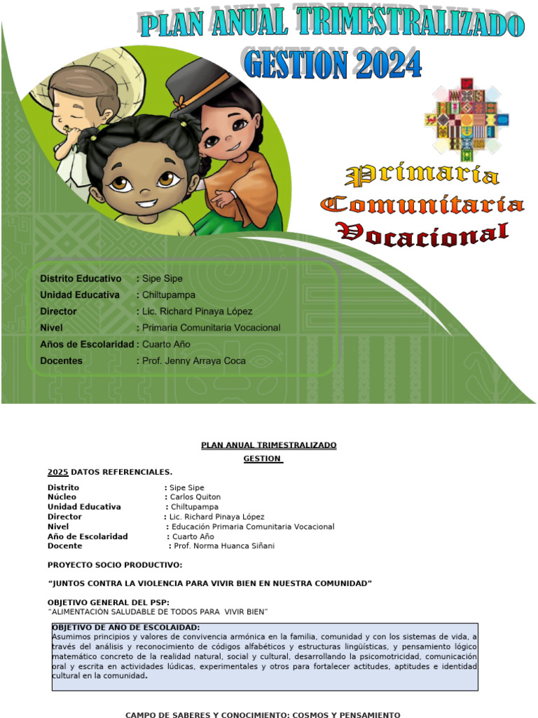 Pat Cuarto de Primaria - 2023 | PDF | División (Matemáticas ...