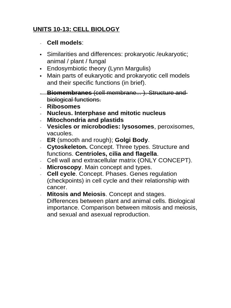 cell biology | PDF | Cell (Biology) | Eukaryotes