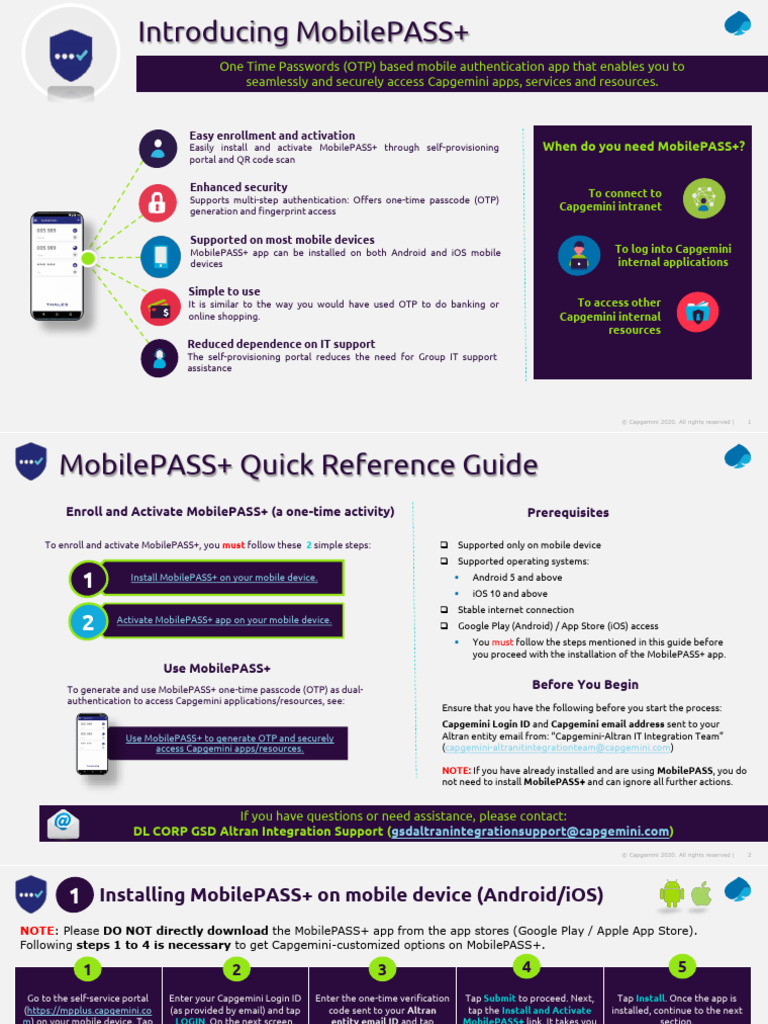 MobilePASS Quick Reference Guide | PDF | Security Engineering | Crime Prevention