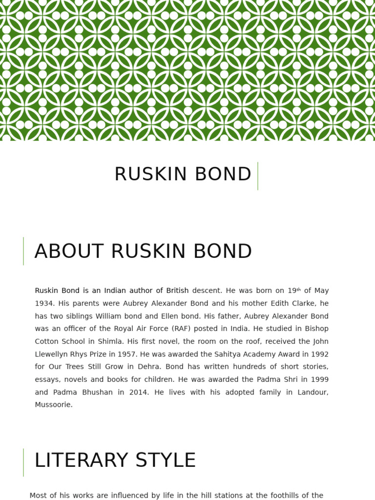 Ruskin Bond | PDF