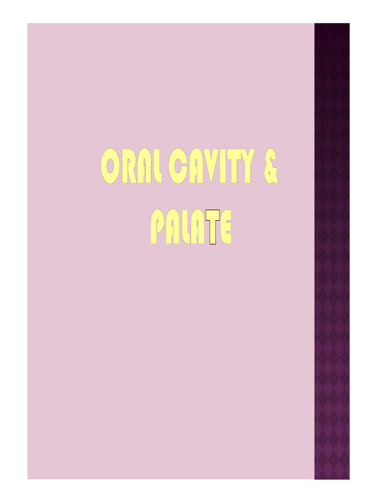 Oral Cavity & Palate | PDF | Candidiasis | Diseases And Disorders