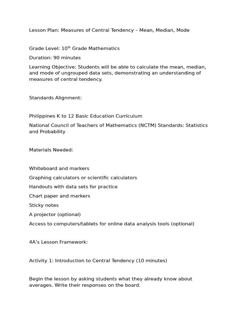 Document (1) | PDF | Mean | Median
