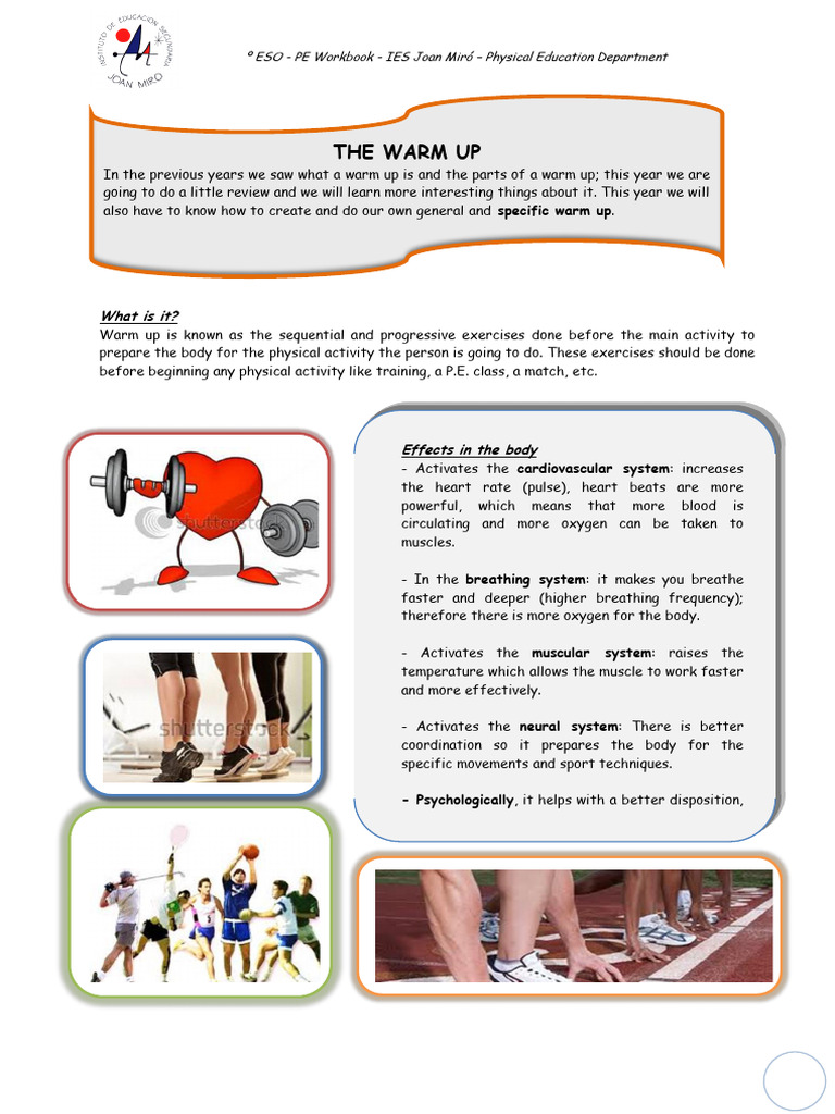 Effective Warm-Up in Physical Education | PDF | Physical Education | Heart