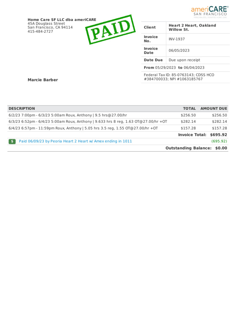 Invoice Summary for Heart 2 Heart | PDF | Receipt | Supply Chain Management