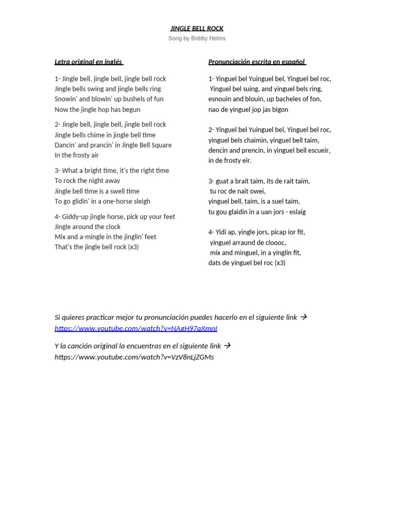 Jingle Bell Rock Song | PDF