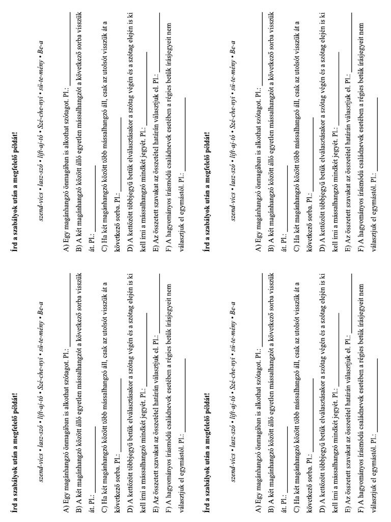 Elválasztás Szabály 5db | PDF