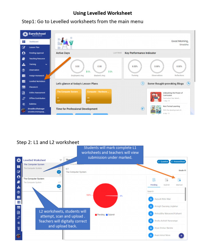 Levelled Worksheets: Submission Guide | PDF