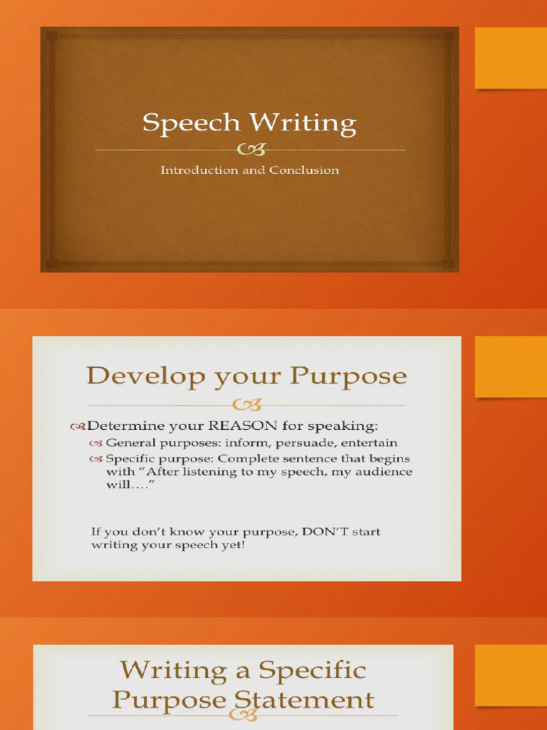 Speech Writing | PDF