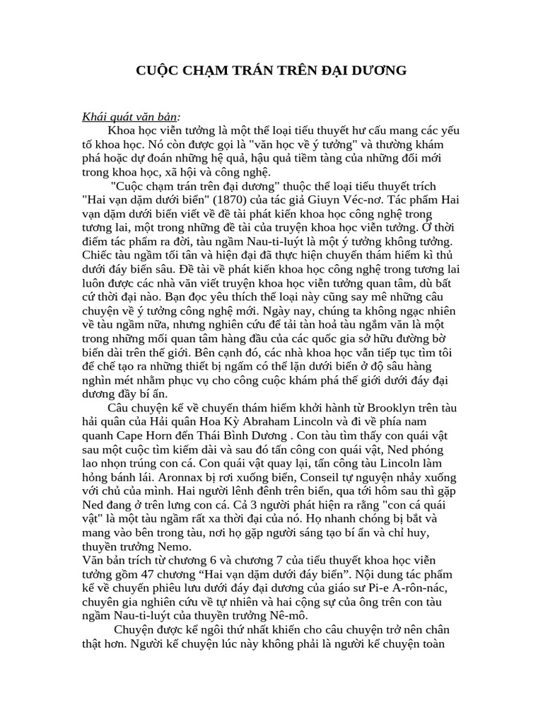 Cu C CH M Trán Trên Đ I Dương | PDF