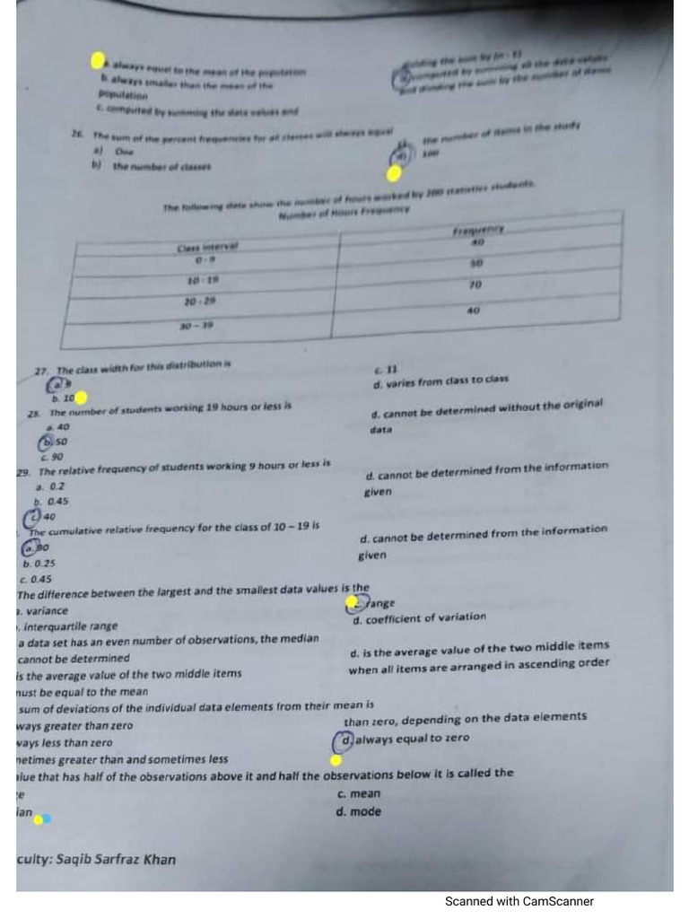Biostate Mcqs (VI) | PDF