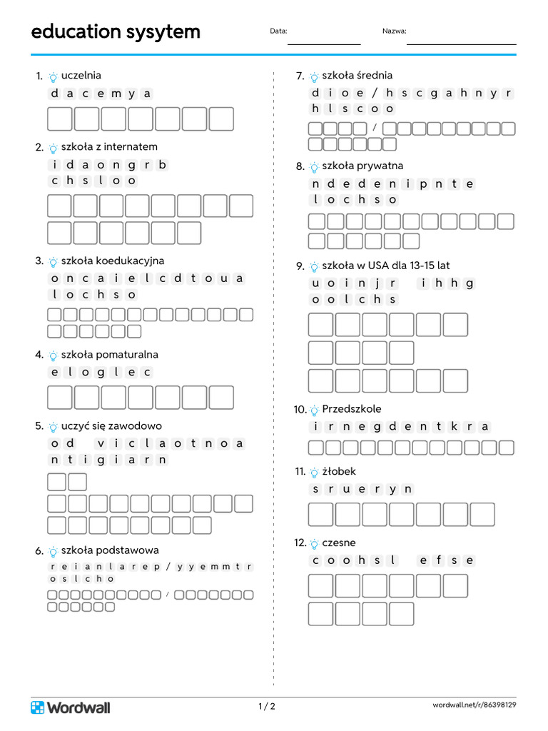 Education Sysytem Anagram | PDF