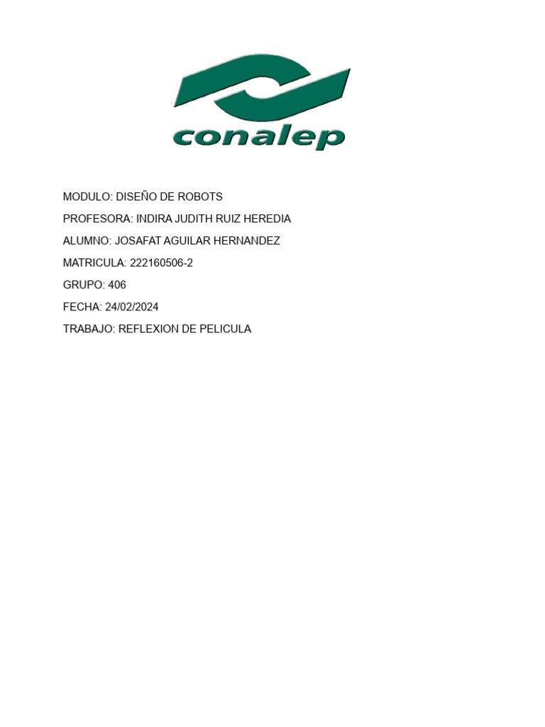 Reflexion de Pelicula Wall-E | PDF