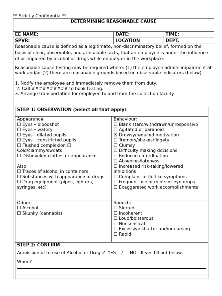 Reasonable Cause Draft 2 | PDF