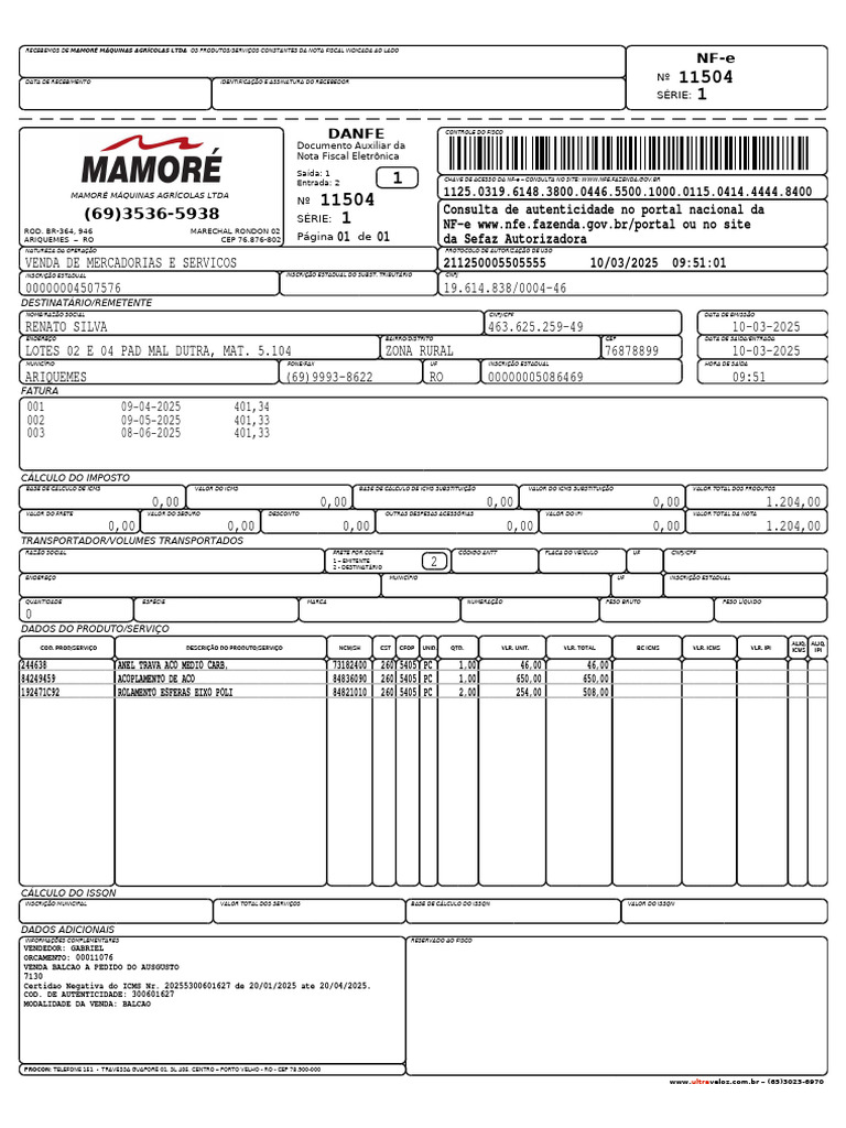 Cálculo e Informações de ISSQN e ICMS | PDF | Recibo | Documentos ...