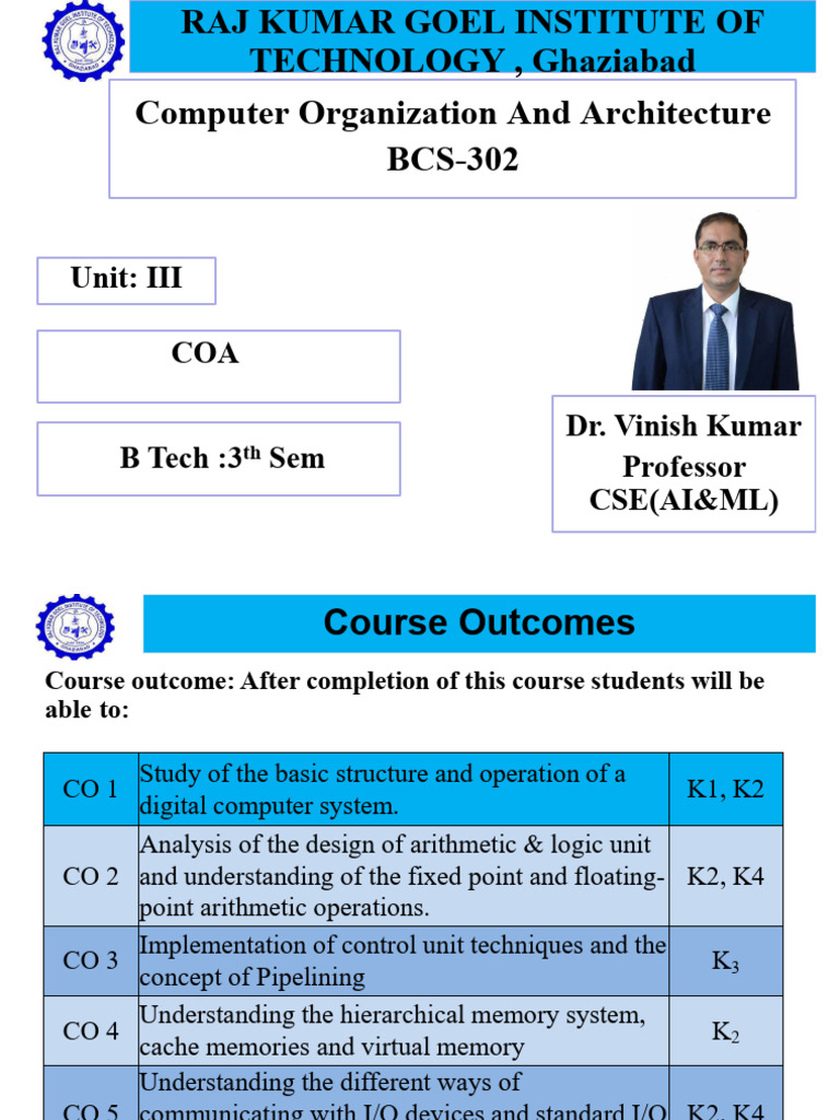 Coa III Unit | PDF | Central Processing Unit | Computer Architecture