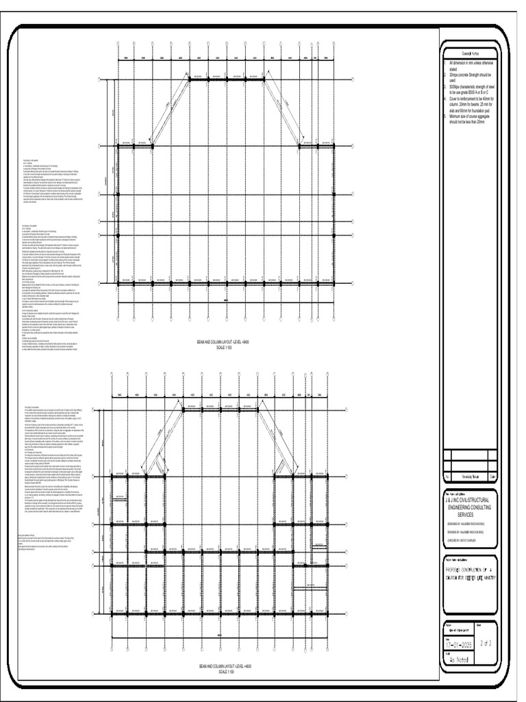 CHURCH PLANS-ISO A1 (8) | PDF | Concrete | Structural Engineering