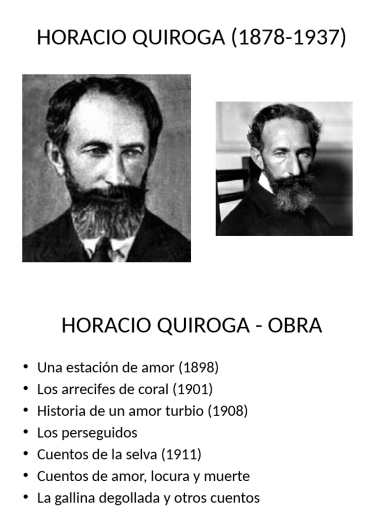 Biografía y obras de Horacio Quiroga | PDF