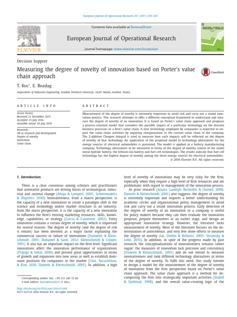 Degree of Novelty (1) | PDF | Innovation | Knowledge