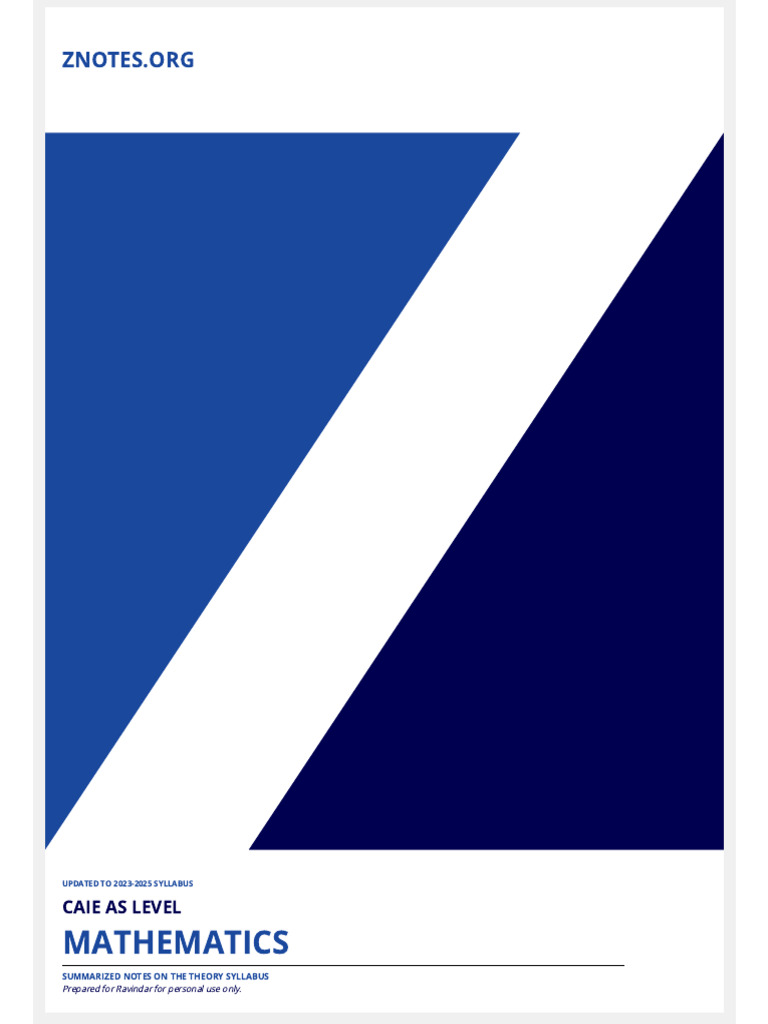 CAIE-AS Level-Mathematics - Statistics 1 | PDF | Quartile | Median