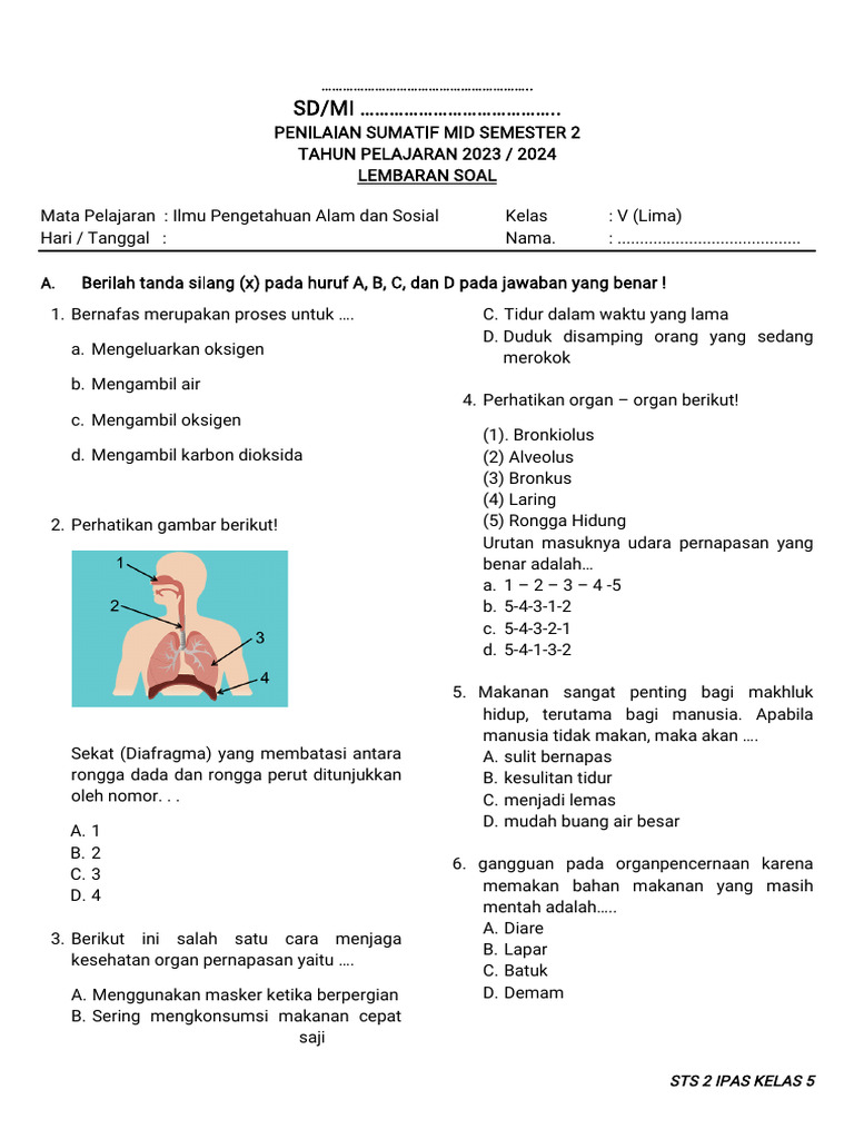 SOAL IPAS STS 2 | PDF