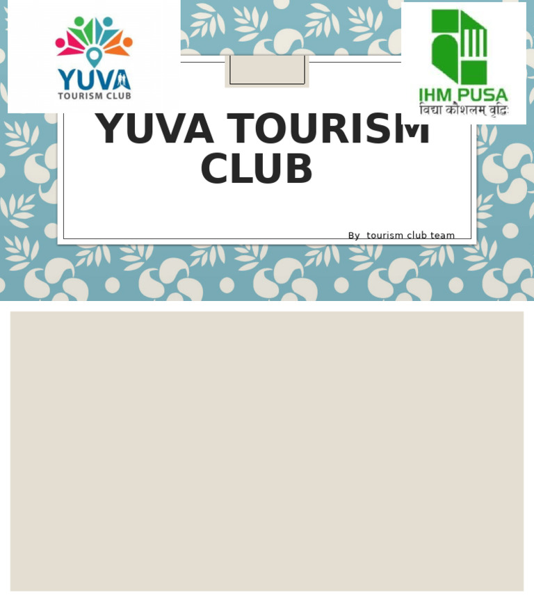Yuva Tourism Club | PDF