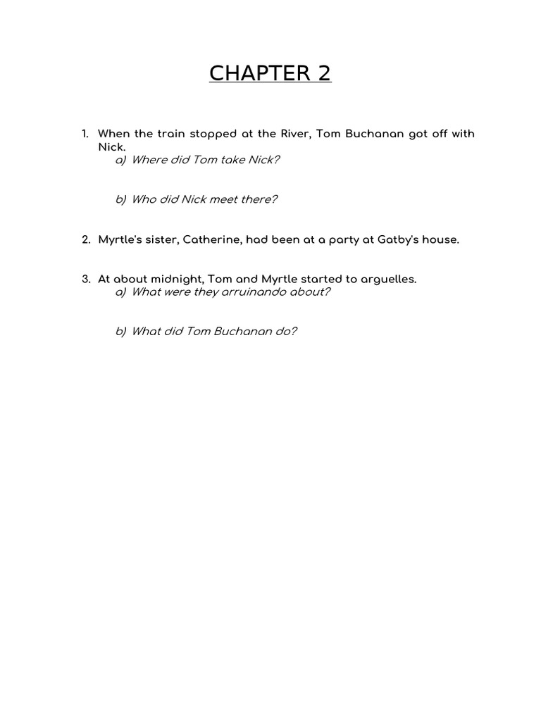 Chapter 2 - Myrtle Wilson | PDF