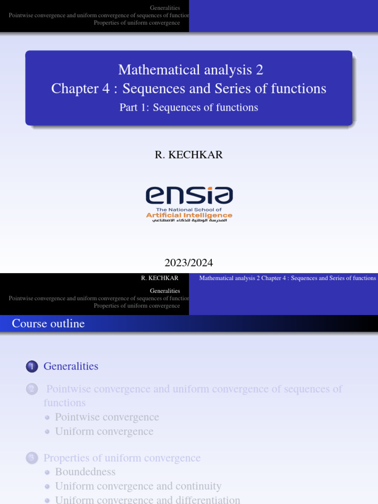 Chapter - 5 Sequences - and - Series - of - Functions Part - 1 | PDF | Limit (Mathematics ...
